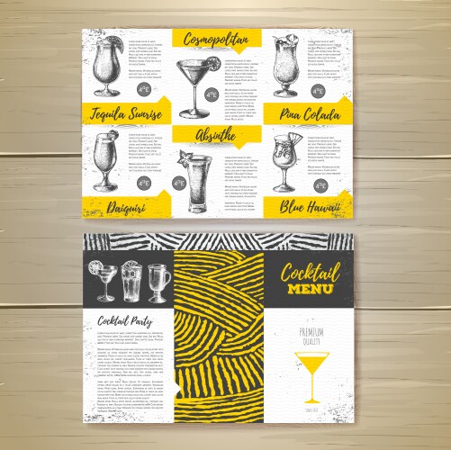 Evening cocktail Royalty Free Vector Image - VectorStock