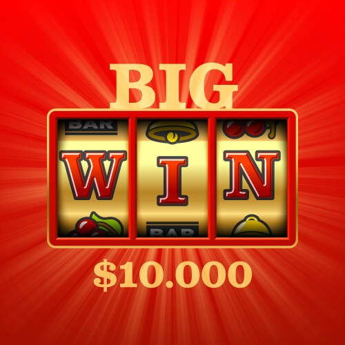 Big win banner background for lottery or casino Vector Image