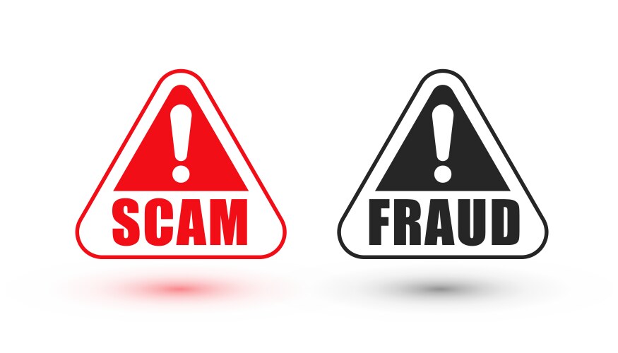 Fraud alert warning background keep your data Vector Image