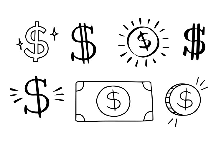 Doodle signs Royalty Free Vector Image - VectorStock