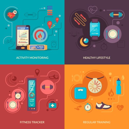 Fitness tracker Royalty Free Vector Image - VectorStock