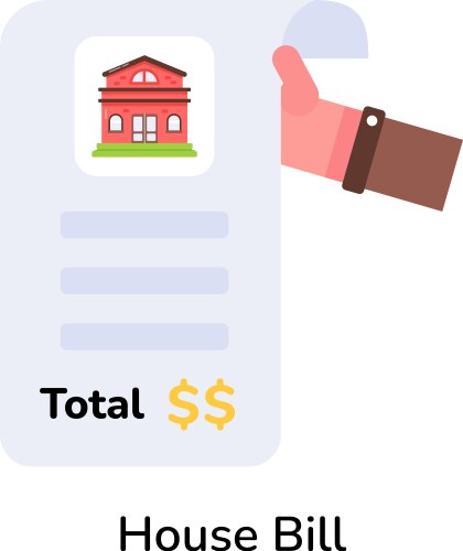 House bill Royalty Free Vector Image - VectorStock