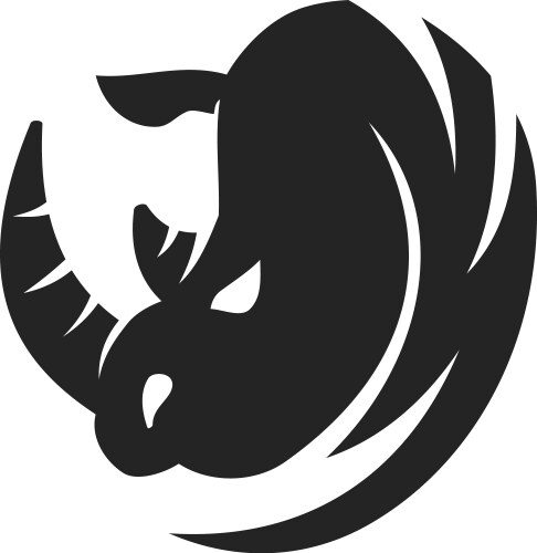 Rhino logo template isolated brand identity icon Vector Image