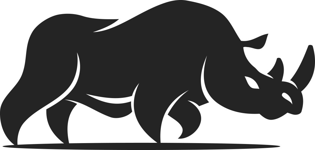 Rhino logo template isolated brand identity icon Vector Image
