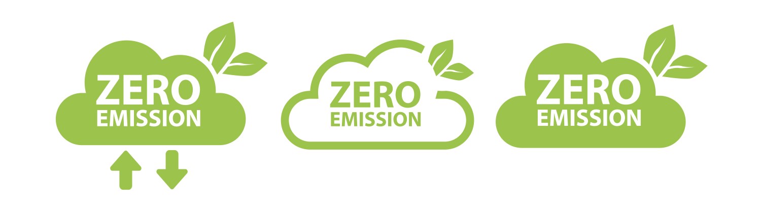 Co2 neutral icon set carbon gas emission Vector Image