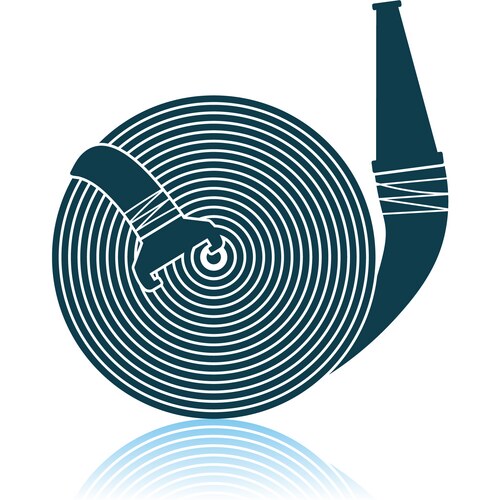 Fire hose firefighting item Royalty Free Vector Image