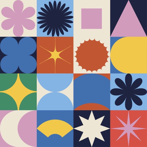 Modern colored grid background Royalty Free Vector Image