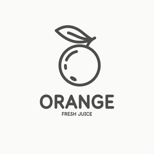 Continuous line orange citrus tropical fruit Vector Image