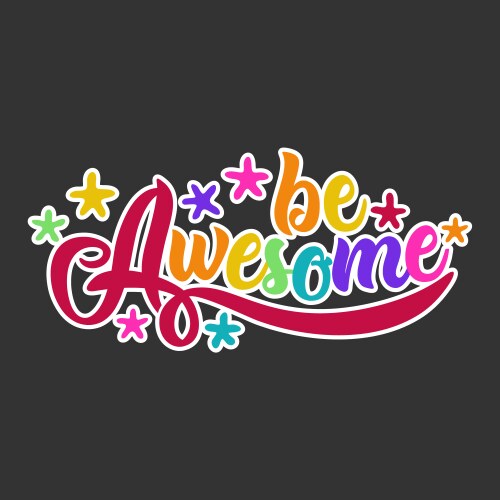Awesome just cool design template 2 Royalty Free Vector
