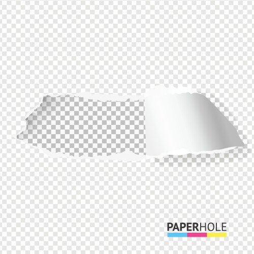 Ragged hole torn in ripped paper Royalty Free Vector Image
