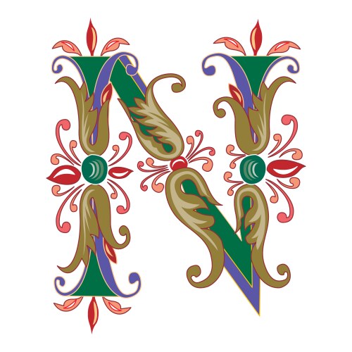 Letter N Font Calligraphy Vector Images (over 9,300)