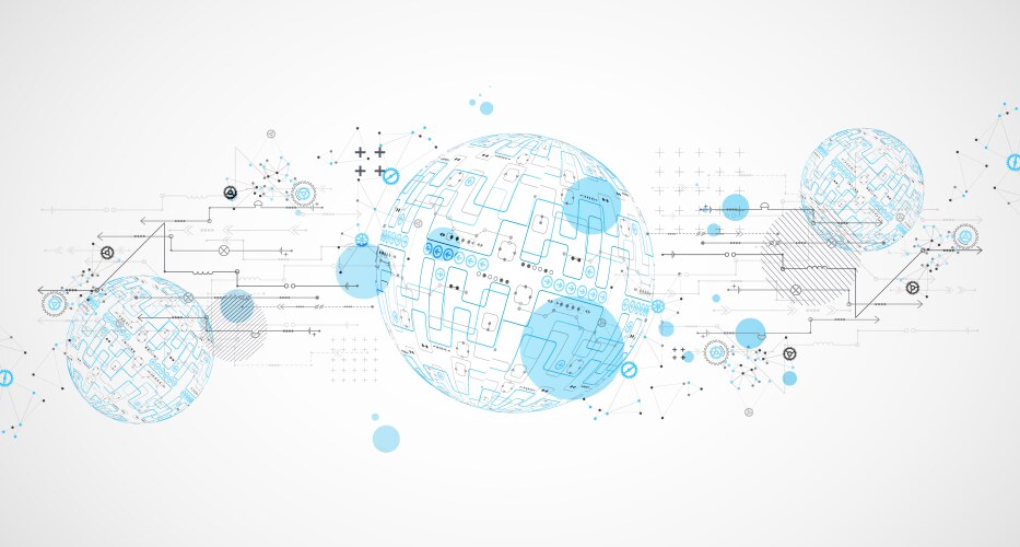 Green pink technology background Royalty Free Vector Image