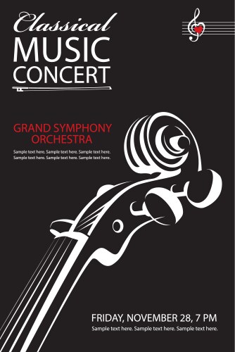 Poster of a classical music concert Royalty Free Vector