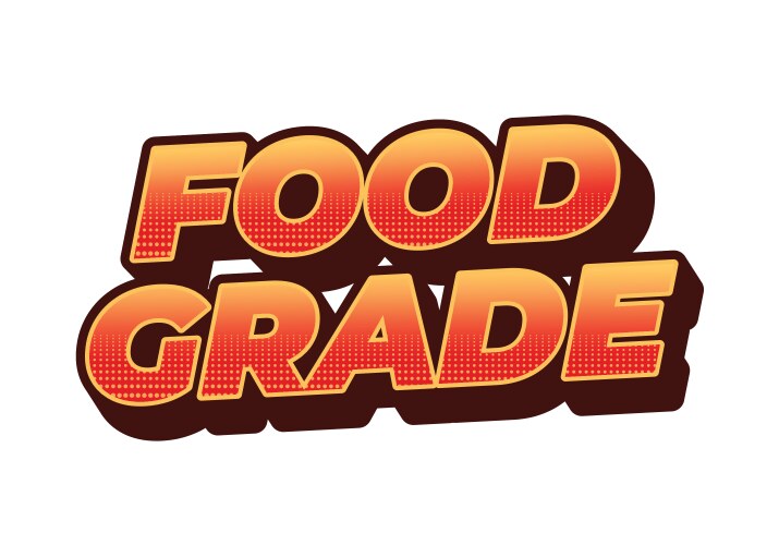 Food grade text effect in 3d style with good Vector Image
