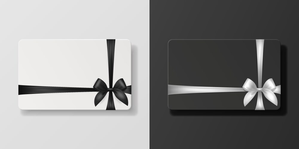 3d realistic blank gift card Royalty Free Vector Image