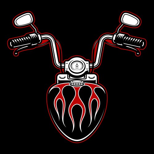 Motorcycle on black background moto Royalty Free Vector