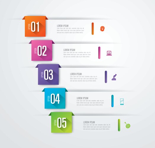 Business index infographics template with 4 data Vector Image
