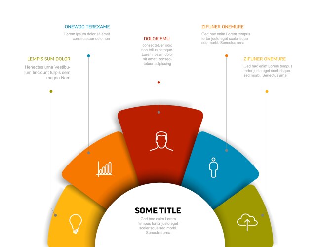 Multipurpose infographic five elements template Vector Image