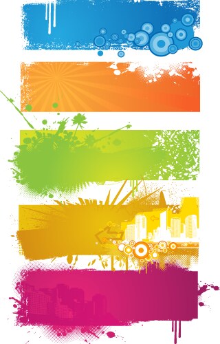 Splash banners color Royalty Free Vector Image