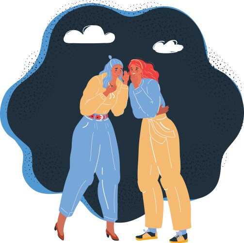 Cartoon Two Women Talking Vector Images (over 860)