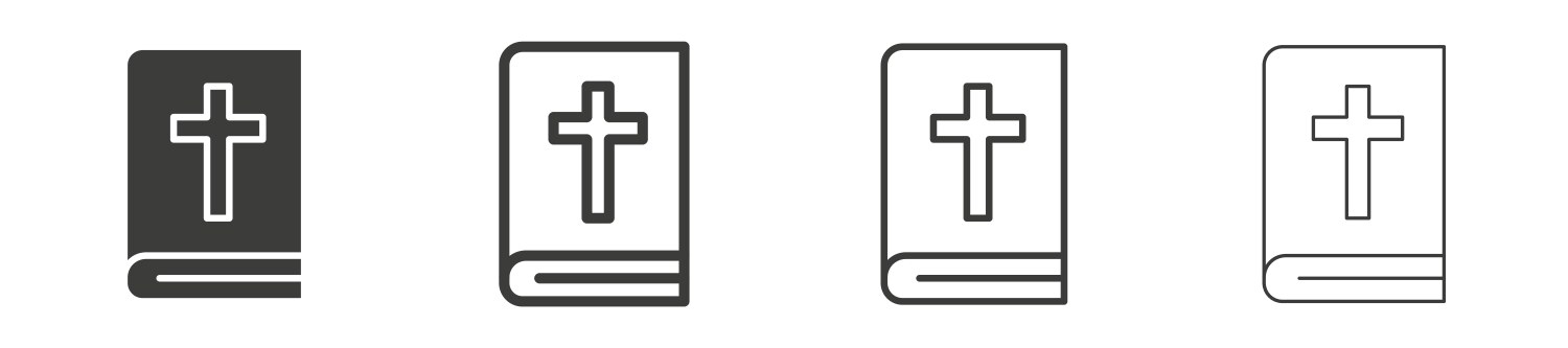 Bible icon set on white background Royalty Free Vector Image