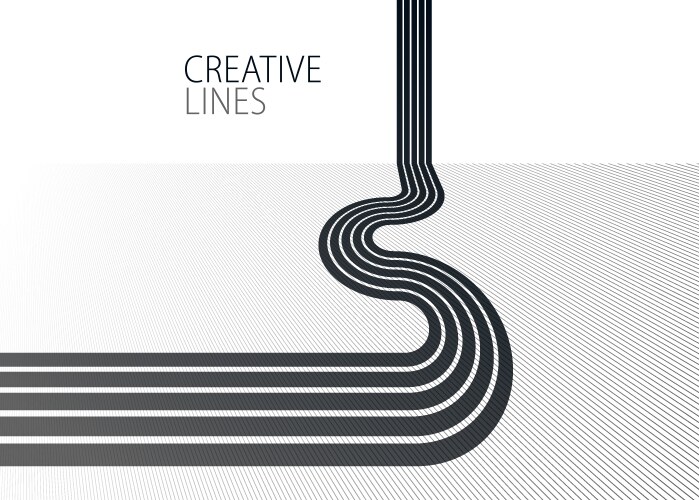 Future lines in 3d perspective abstract Royalty Free Vector