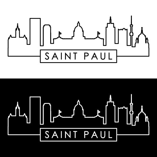 Saint Paul Minnesota Skyline Vector Images (79)