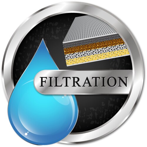 Symbol of filtration and water purification Vector Image