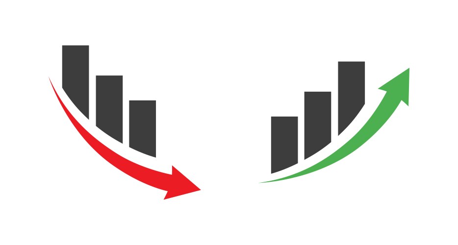 Help stock market business logo icon design Vector Image