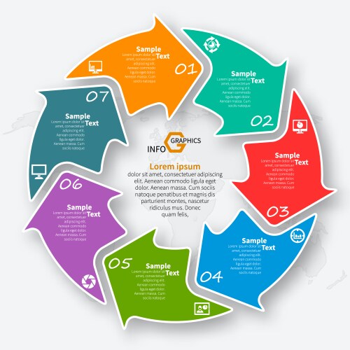 Timeline Infographics Design Template With 4 Vector Image