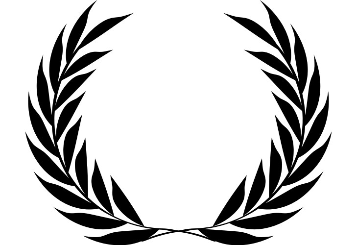 Linear laurel wreath icon Royalty Free Vector Image