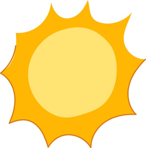 Element sun cartoon Royalty Free Vector Image - VectorStock