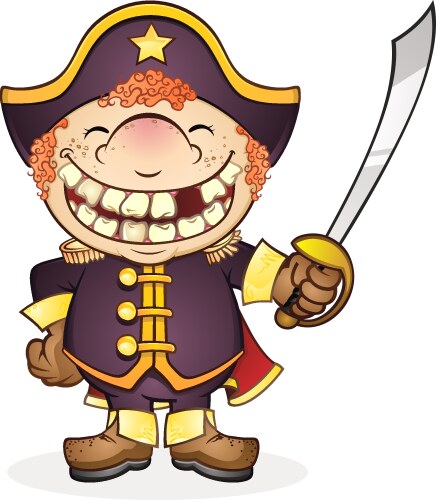 Cartoon marine captain Royalty Free Vector Image