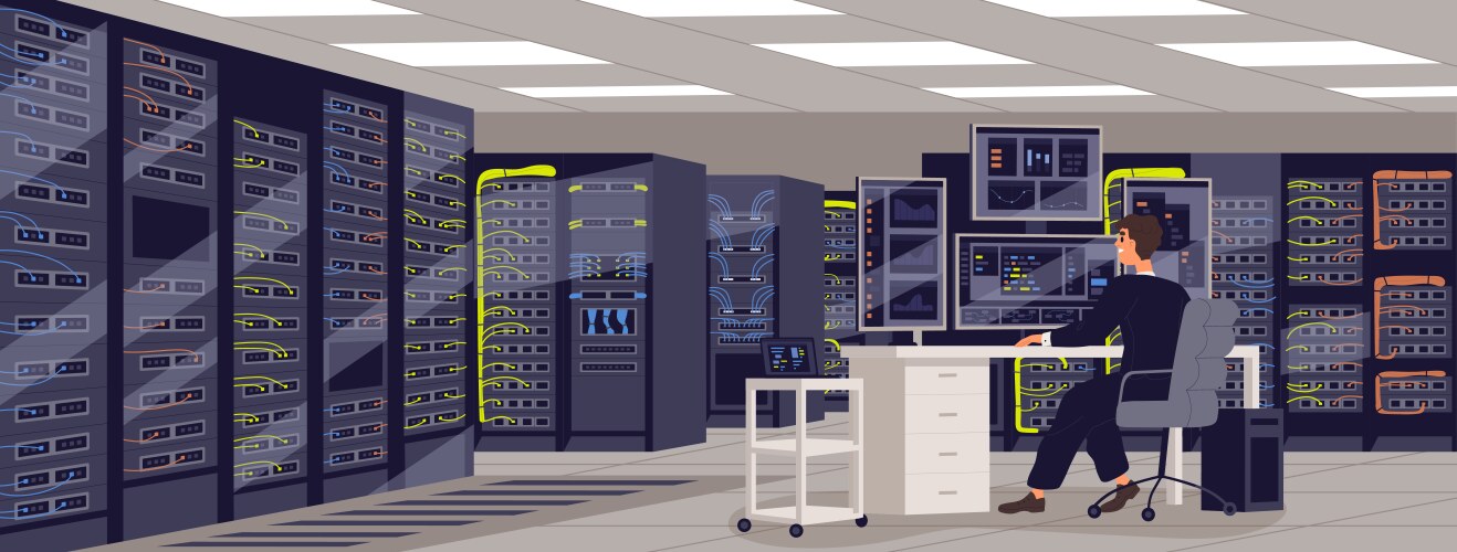 Data center background Royalty Free Vector Image