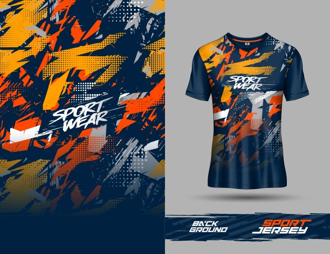 T shirt template racing jersey design soccer Vector Image