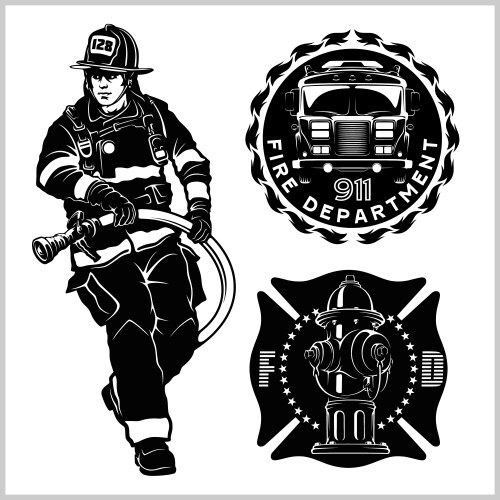 Fire Department Emblems Vector Images (over 1,400)