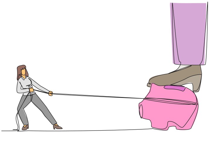 Single continuous line drawing arab businesswoman Vector Image