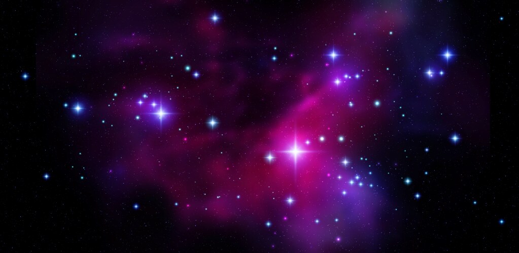 Space background with realistic nebula Royalty Free Vector