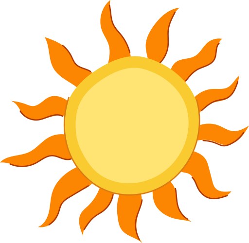 Sun set cartoon Royalty Free Vector Image - VectorStock