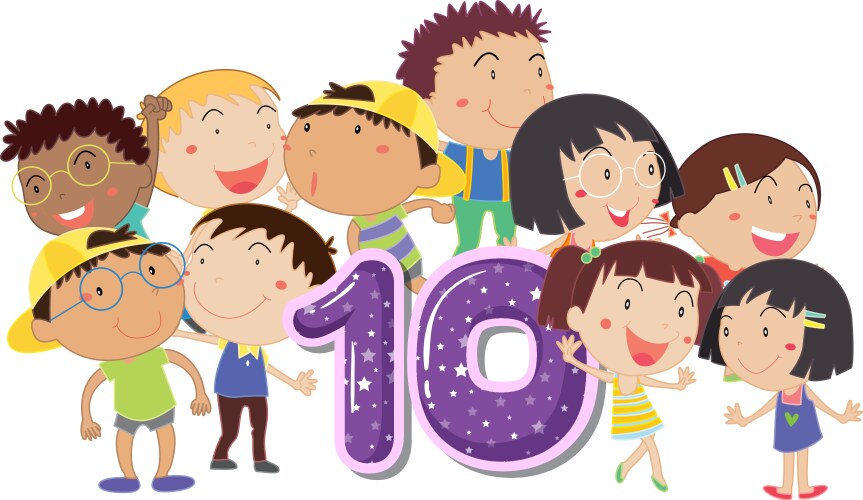 Number 10 Royalty Free Vector Image - VectorStock