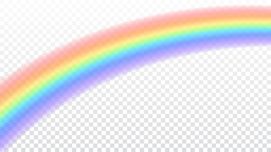 Rainbow on transparent background realistic Vector Image