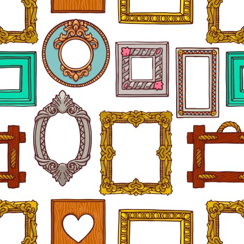 Set of cartoon picture frames Royalty Free Vector Image