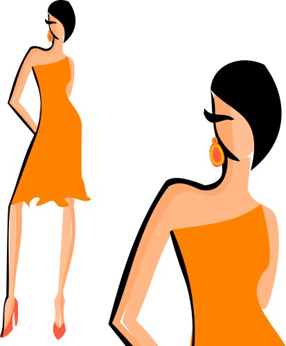 Fashion model Royalty Free Vector Image - VectorStock