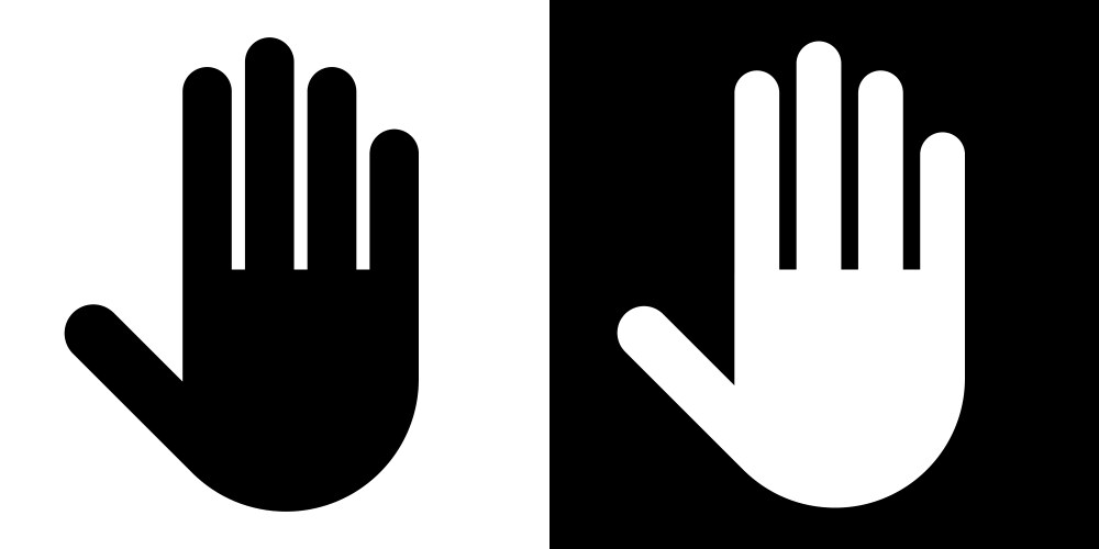 Hand Stop Palm Icon (56430049) – Royalty-Free Vector | VectorStock