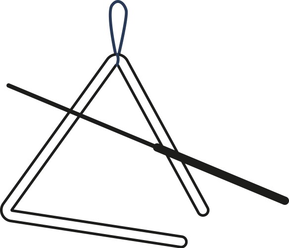 Metal Triangle Musical Instrument Royalty Free Vector Image