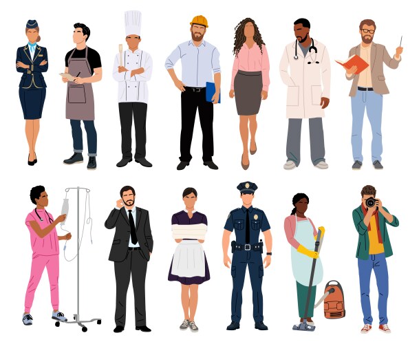 Different Professions Cartoon Vector Images (over 6,700)