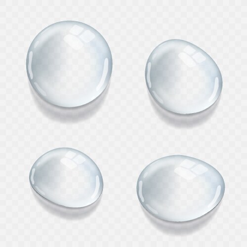 Clear serum drops with glares of light Royalty Free Vector