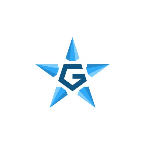 G star letter mark logo icon Royalty Free Vector Image