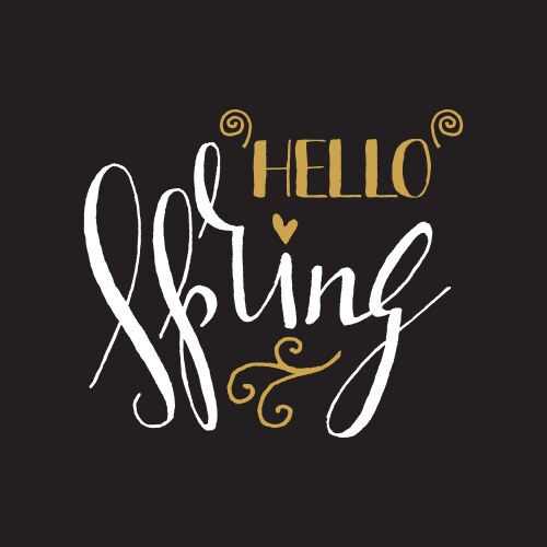 Spring lettering Royalty Free Vector Image - VectorStock
