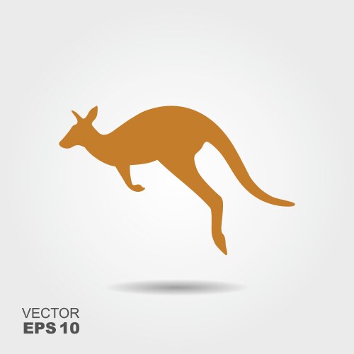 Icon red kangaroo Royalty Free Vector Image - VectorStock